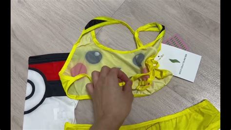 피카츄 코스프레 속옷세트 포켓몬 브라탑 이너웨어 코스튬 세트⚡ Youtube