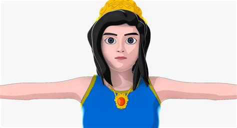 Fantasy Girl Rig 3d Model