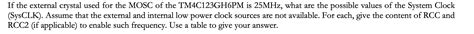 Solved If The External Crystal Used For The Mosc Of The