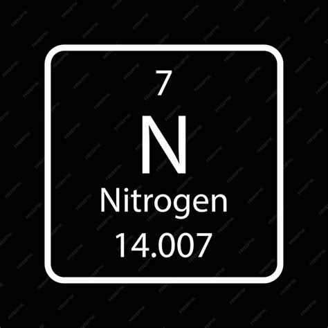 Premium Vector Nitrogen Symbol Chemical Element Of The Periodic Table Vector Illustration