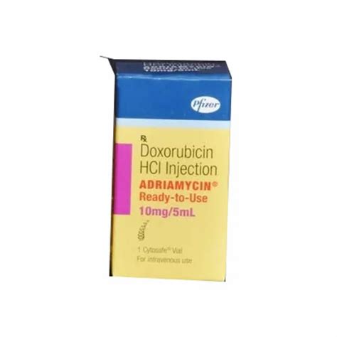 Doxorubicin Hcl 10 Mg Adriamycin Injection Pfizer 5 Ml At 330 66 Vial In Mumbai