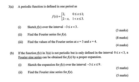 Solved A A Periodic Function Is Defined In One Period As Chegg Com