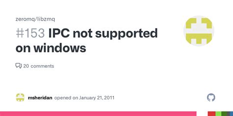 Ipc Not Supported On Windows · Issue 153 · Zeromqlibzmq · Github