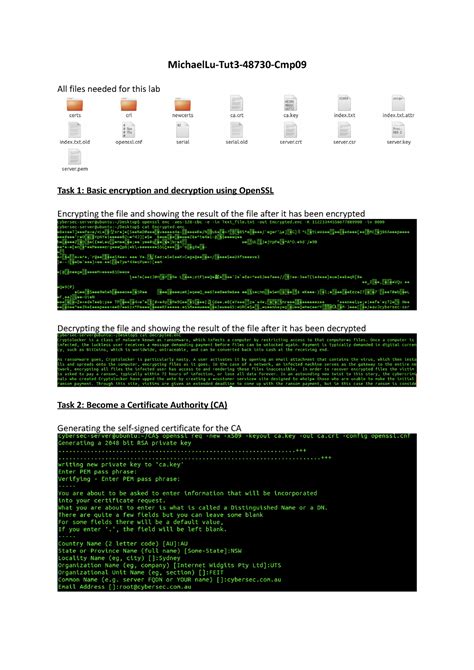Tutorial 3 Lab Work MichaelLu Tut3 48730 Cmp All Files Needed For This Lab Task 1 Basic Studocu