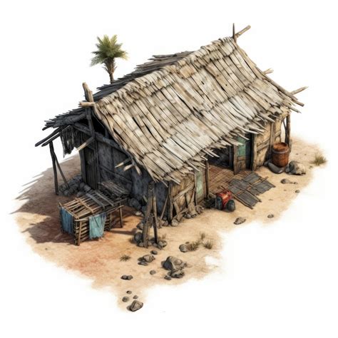 Premium Photo Realistic Hyperdetailed Rendering Of Codex Alera Shack In Desert