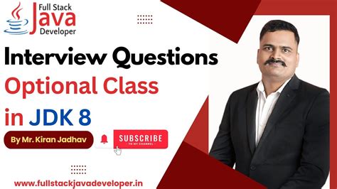 Optional Class In Jdk 8 Learn With Mr Kiran Jadhav Youtube