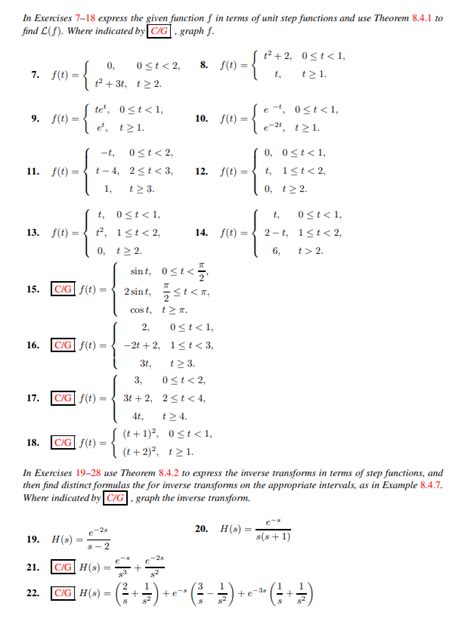 Solved In Exercises 7 18 Express The Given Function F In Chegg Com