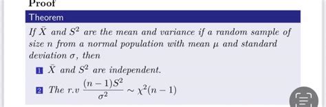 Solved If Xˉ And S2 Are The Mean And Variance If A Random