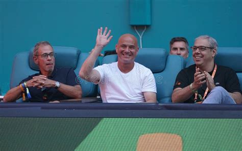Andre Agassi Attends 2024 Miami Open Women S Singles Final Match