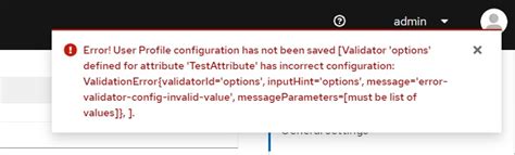 Declarative User Profile Attribute Options Validator Is Not Added