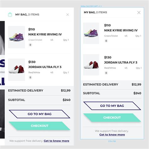 adjust cart overlay to the mocks · issue 204 · saleor saleor