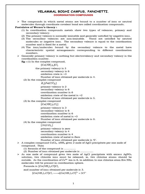 6 Coordination Compounds Pdf Coordination Complex Ligand 6 Coordination Compounds Pdf Coordination Complex Ligand