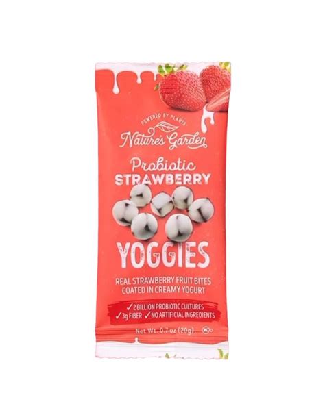 Natures Garden Probiotic Strawberry Yoggies 07oz The Gourmet Grocer