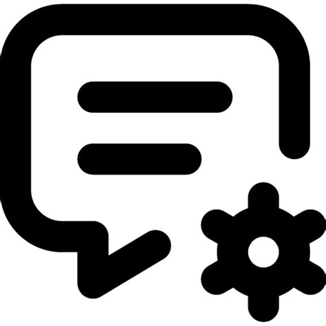 message cog icon svg png free download