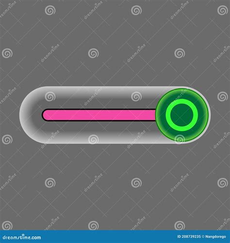 On Off Switch Toggle Slider Style Power Buttons With Pink Black Button Round Grey Background