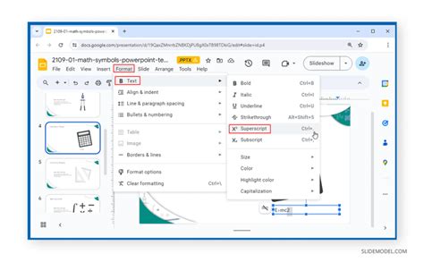 01 Adding Superscript In Google Slides SlideModel