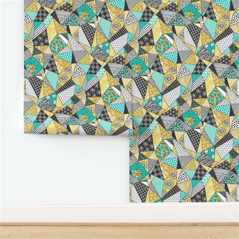 Geometric Patterned Patchwork With Spoonflower