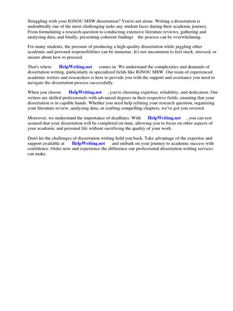 Ignou Msw Dissertation Pdf Privacy Thesis