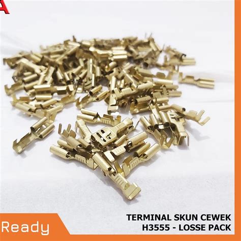 Jual Skun Konektor Gepeng Cewek Skun Female Terminal Skun Gepeng H Baru Shopee Indonesia