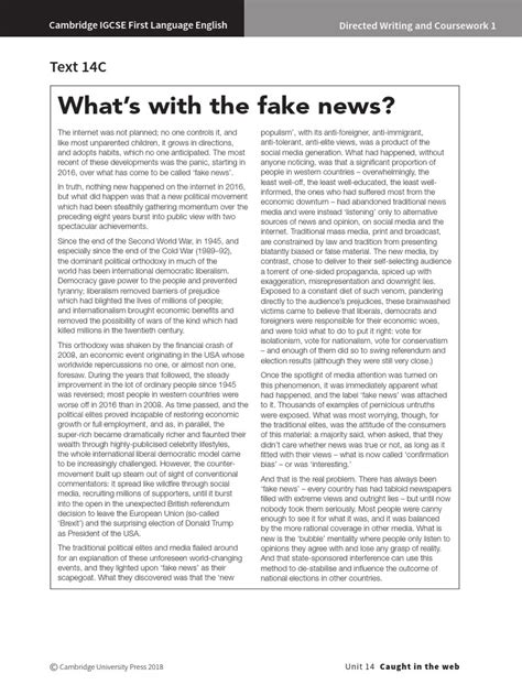 Text 14c Igcse Fle Pdf News Political Science