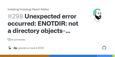 Unexpected Error Occurred ENOTDIR Not A Directory Objects 11 0 Nib