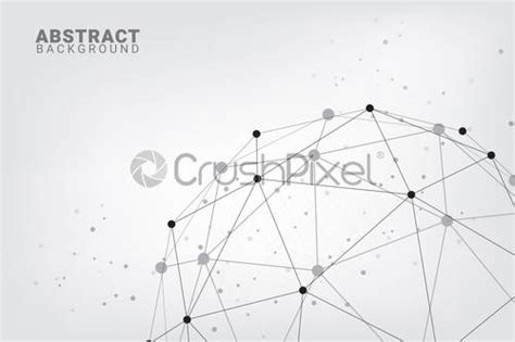 Abstract Technology Backgroundgeometric Vector Background Global Network Connections With Points