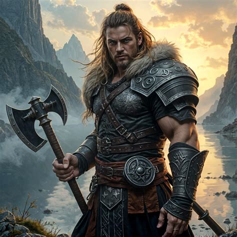 Viking Warrior In Dark Fantasy Realism Ai Art
