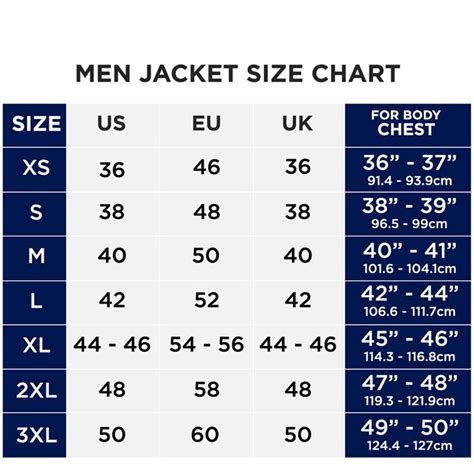 Uk Size Jacket Conversion Womens Size Guides How Can We Help