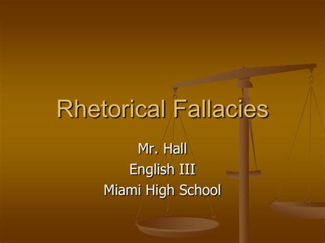 Rhetorical Fallacies
