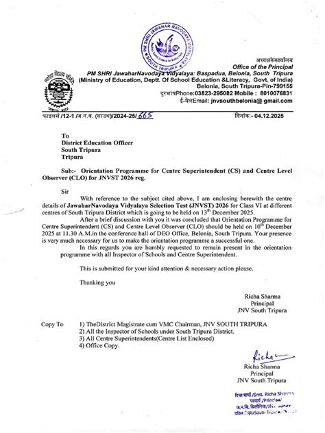 Orientation Letter Pdf