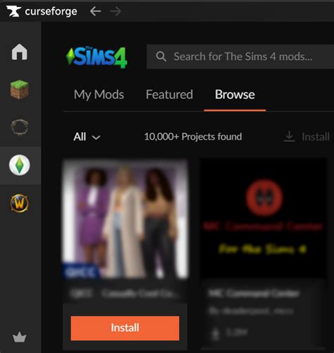 The Sims 4 Mods Getting Started Curseforge Support