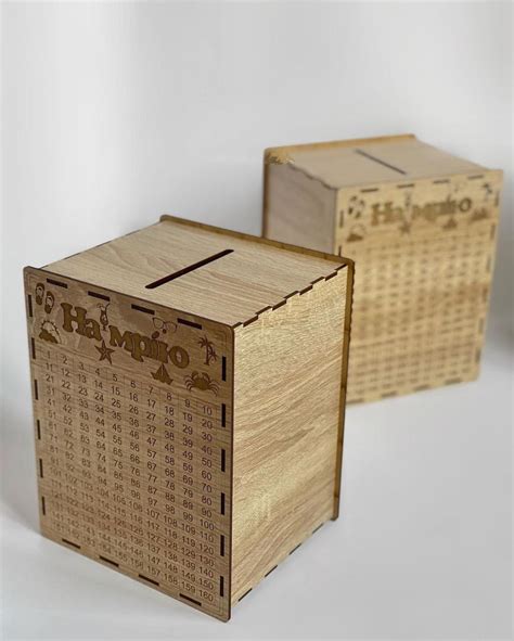 Скарбничка для грошей скарбничка 365 днів дерев`яна коробка для грошей скарбничка для грошей