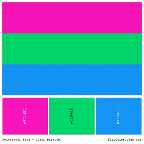 Polysexual Flag Color Codes