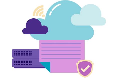 Premium Vector Data Storage On Cloud Servers