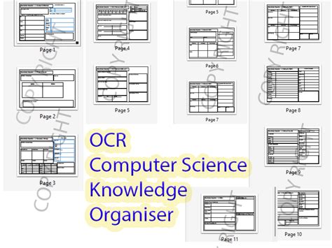 Blank Knowledge Organiser For Gcse Computer Science Component 2 Teaching Resources