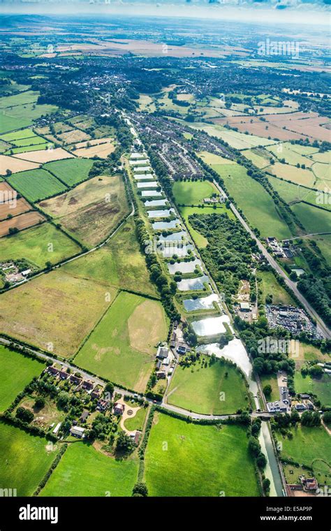Aerial View Of Caen Hill Locks On The Kennet And Avon Canal Devizes