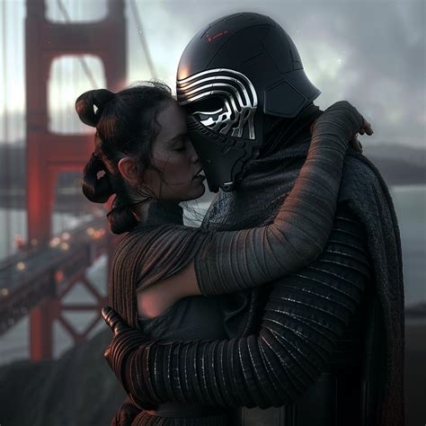 Kylo Ren X Rey At The Golden Gate Bridge 2 Star Wars Kylo Ren And Rey
