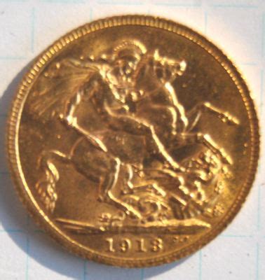 1913 Georgivs V Dgbrittomnrex Fdindimp Gold Coin Sovereign