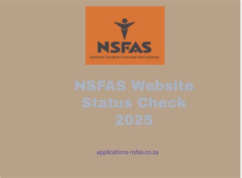 Nsfas Website Status Check 2025 Za