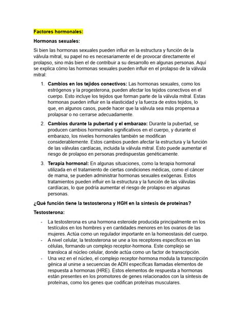 Factores Hormonales Hormonas Sexuales Pdf