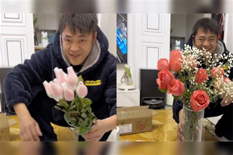 男子网购鲜花送给妻子当情人节礼物，网友：浪漫又会过日子