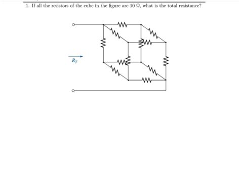 Solved If All The Resistors Of The Cube In The Figure Are