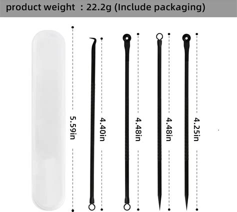 Duduer Blackhead Remover Pimple Popper Tool Kit For Acne Extraction On Nose And Face