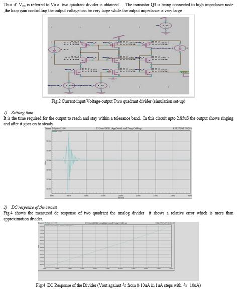 Performance Analysis Of Deep Sub Micron Two Quadrant Analog Divider