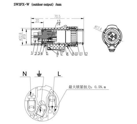 Outdoor Powercon Connector Waterproof Male Female Plug Connector Ip65