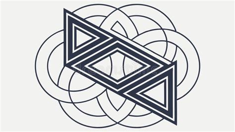 Interlocking Abstract Geometric Pattern Modern Design Vector Design Generative Ai Stock Vector