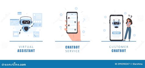 Chatbot Concept Woman Talking With Robot Ai Assistant Girl Asking Questions And Receiving