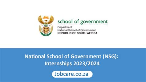 National School Of Government Nsg Internships 20232024 Jobcare