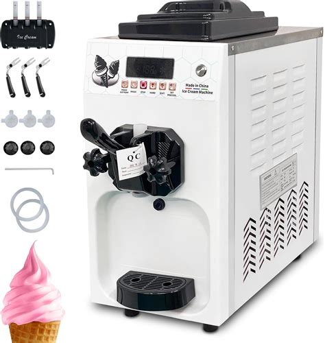 Vaseni Countertop Soft Serve Ice Cream Maker Commercial Soft Ice Cream Machine Ice