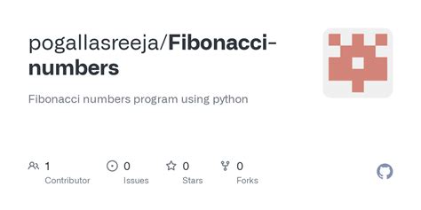 Github Pogallasreeja Fibonacci Numbers Fibonacci Numbers Program Using Python